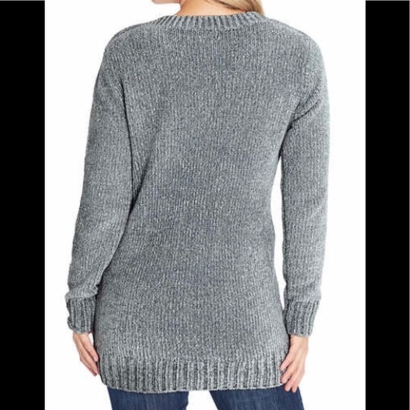 Orvis | Sweaters | Orvis Chenille Tunic Sweater Gray Marled Phantom ...